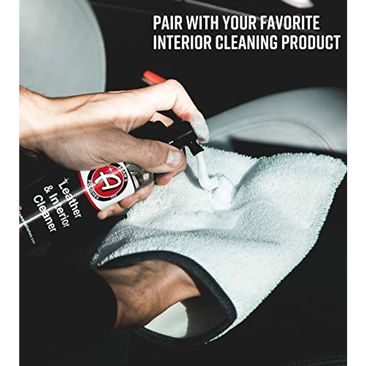 Adam's Interior Scrubbing Mitt - Agitate Surfaces to Quickly Remove Stubborn Dirt or Stains - Safe for Interior Surfaces