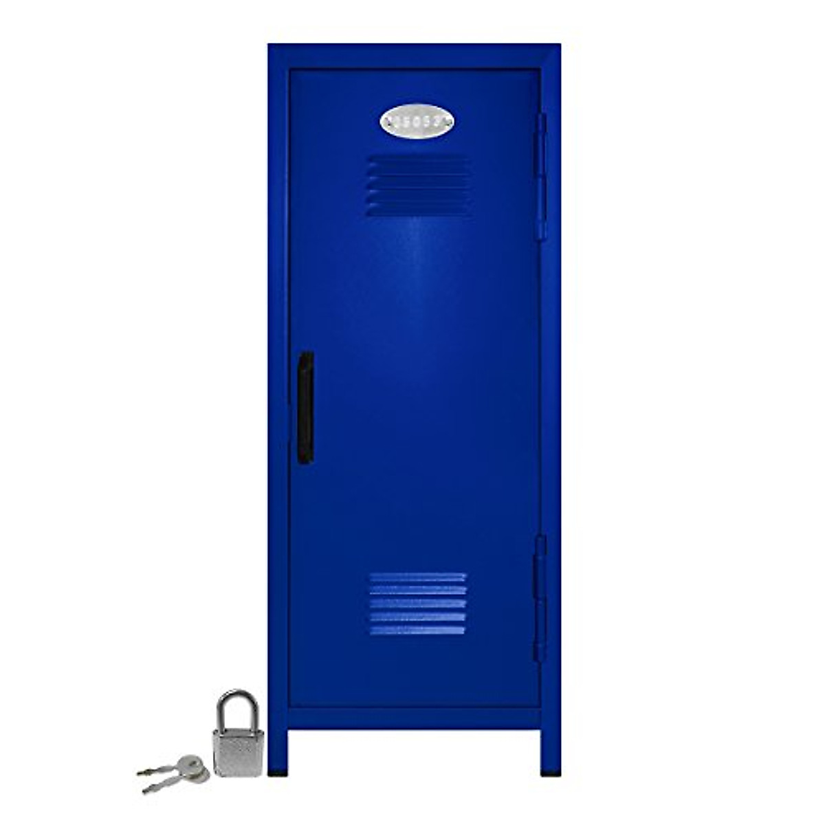 Mini Locker with Lock and Key Blue -10.75" Tall x 4.125" x 4.125"
