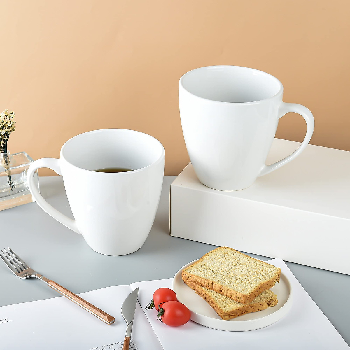 CAILIDE 39oz Large Coffee Mug Ceramic Tea Cup for Office and Home Big Capacity with Handle set of 2