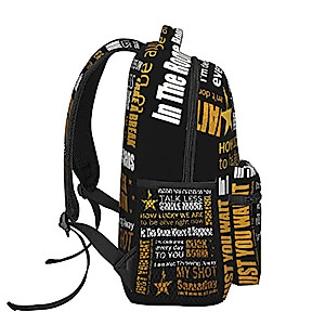 DUAHUAZAI Kid'S Backpack Hamilton-Drama School Bag For Teens Boys Women Laptop Daypack Hiking Waterproof Book Bags