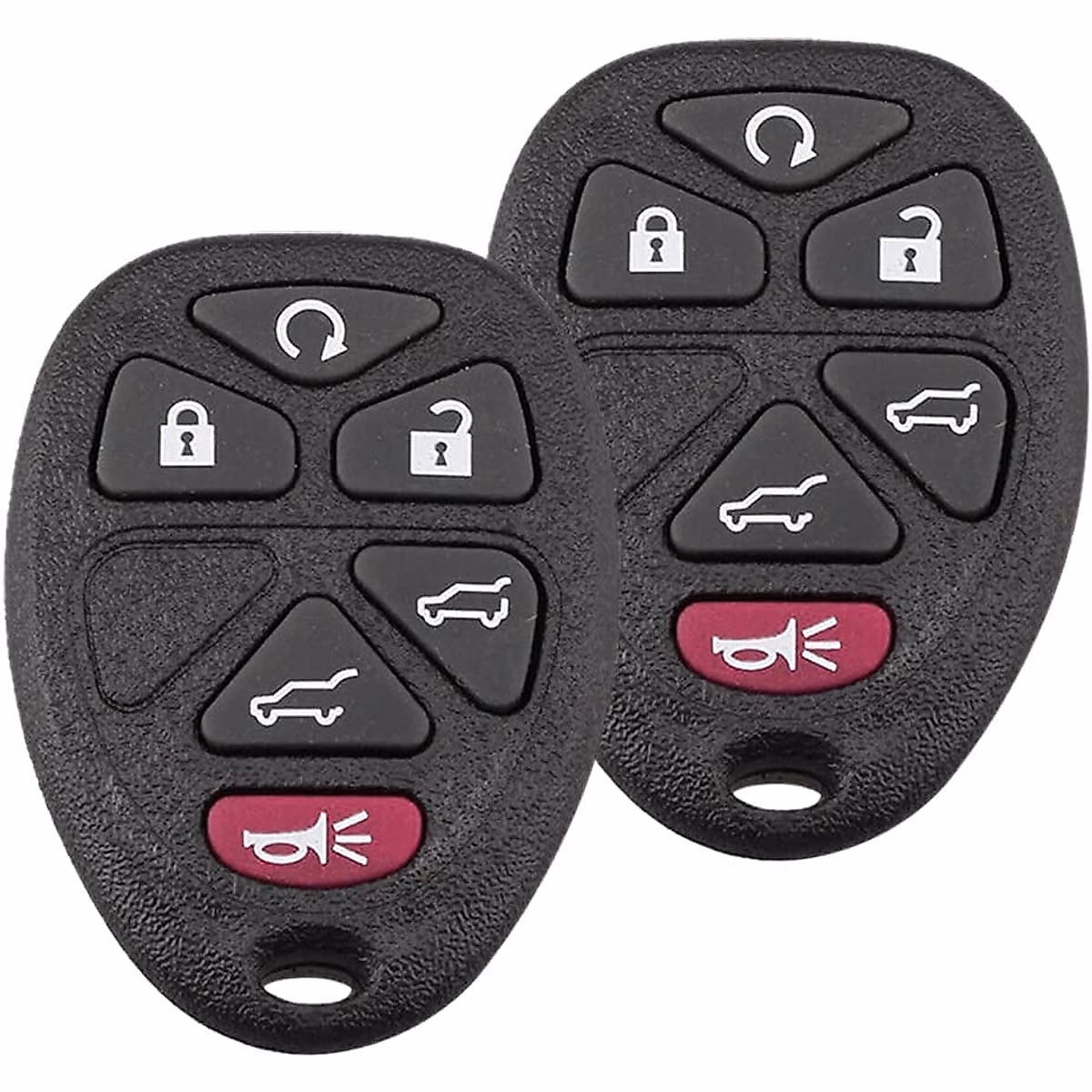 CAUORMOTE Keyless Entry Remote Car Key Fob for 2007-2014 Chevy Avalanche Suburban Tahoe Traverse 2007-2014 GMC Acadia Yukon Denali 2007-2014 Cadillac Escalade (OUC60270, OUC60221, 15913427), 2 Packs
