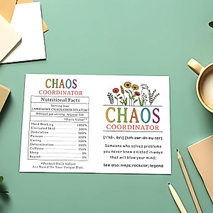 Raddimelo Boss Christmas Cards, Chaos Coordinator Gifts, Stocking Stuffers for Leader Coworkers, Boss Gifts for Women, Boss Day Gifts for Boss Boss Lady Leader, Birthday Gifts, Veterans Day Cards