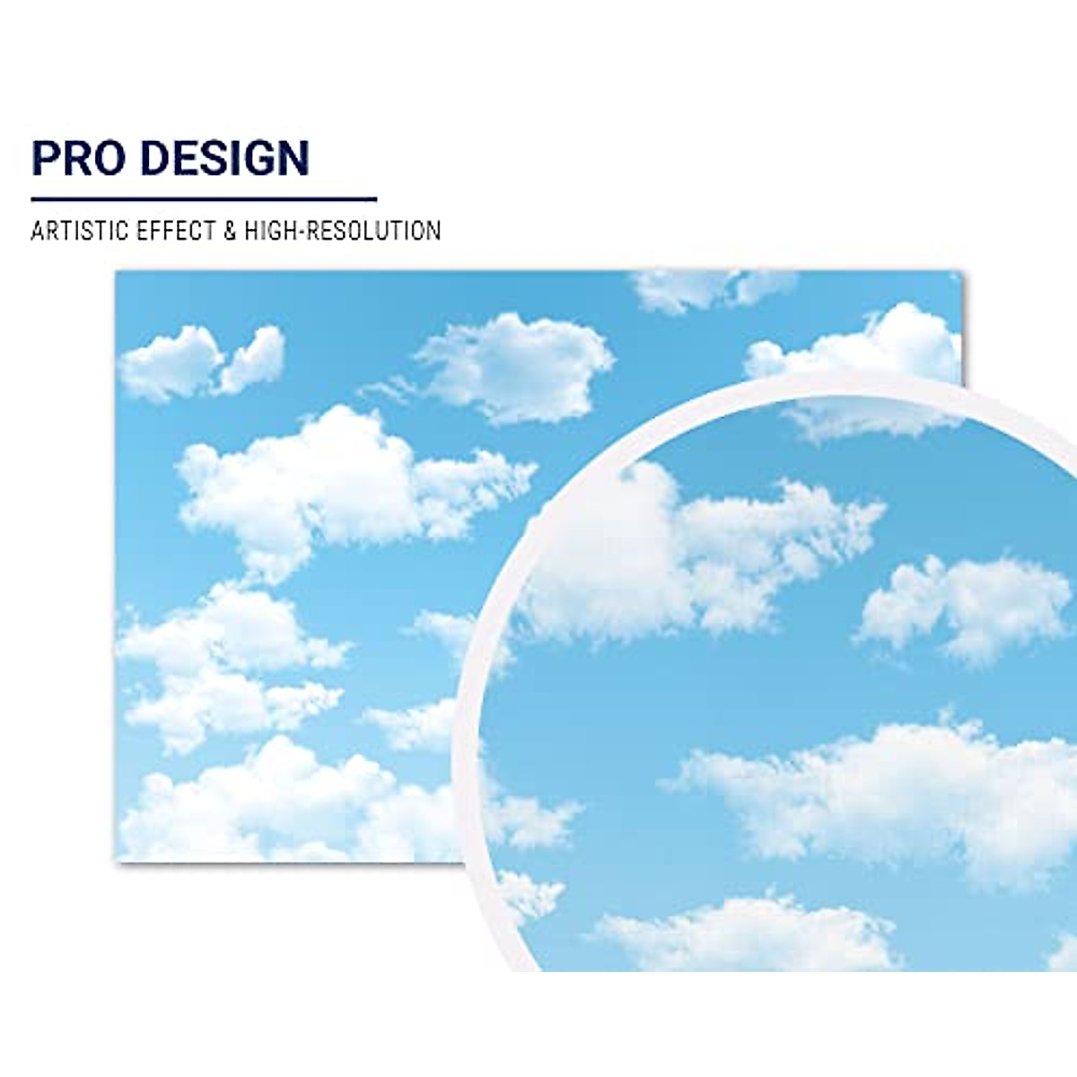 Allenjoy 7x5ft Vinyl Blue Sky White Cloud Backdrop - Not Fabric - Ideal for Newborn, Spring, Kids, Children, Aviator, Birthday Party, Baby Shower, World Travel Background