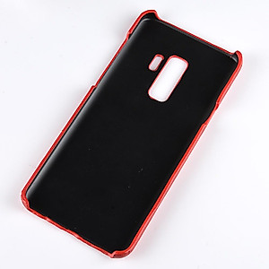 Phone Case for Samsung Galaxy S9 Plus Case, [PU Leather]+[Hard Plastic] for Samsung Galaxy S9 Plus Protector Case, Non-Slip Shockproof for Samsung Galaxy S9 Plus Phone Cover Black