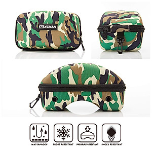 XCMAN Rigid EVA Ski Goggle Case Fit All Shapes and Size Ski Goggles