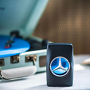 Mercedes-Benz Man Gift Set - Iconic Fragrance with EDT Spray, Shower Gel, Aftershave for Men - Long Lasting Aromatic Woody Fruity Mens Cologne - 3 pc