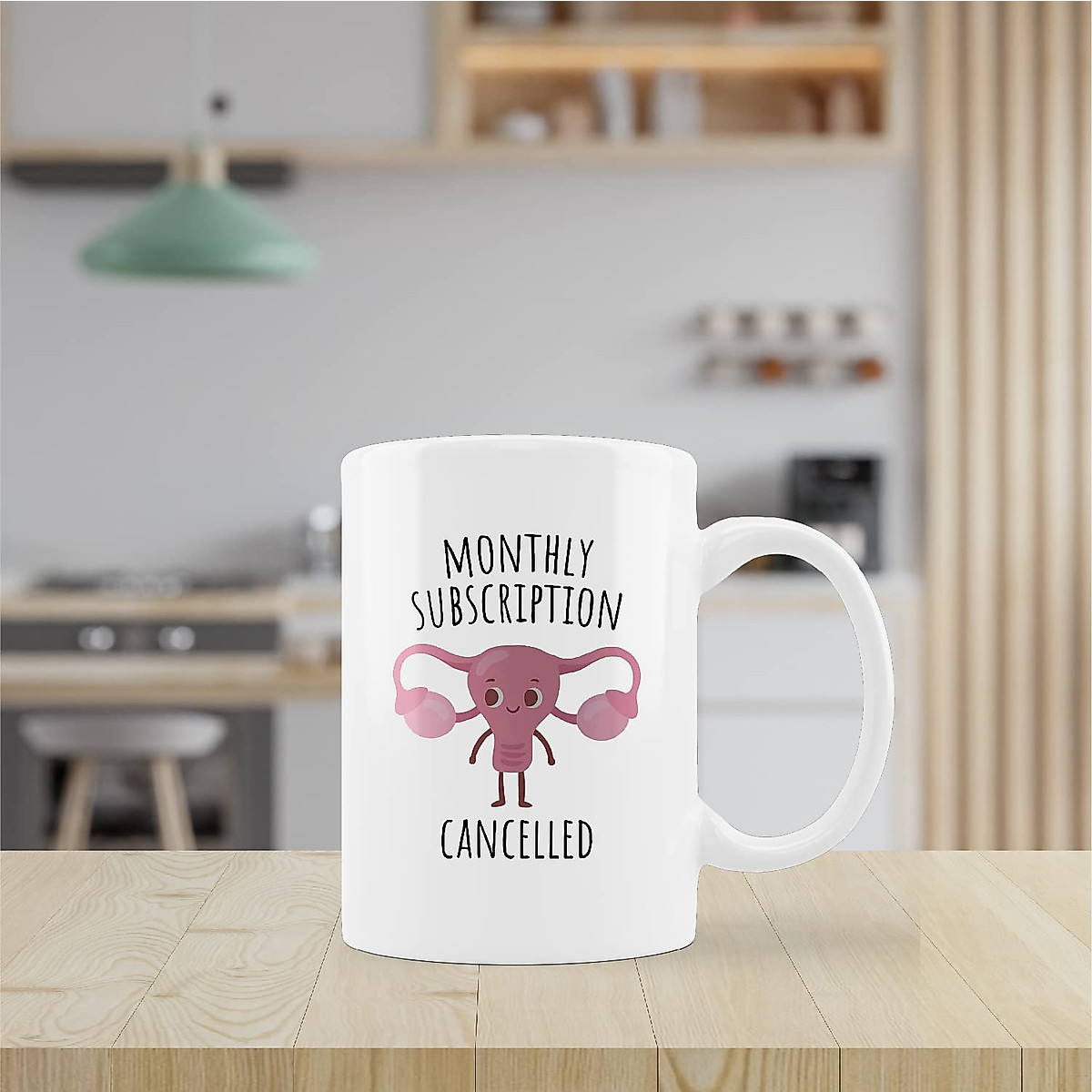 Funny Hysterectomy Mug Cup,Monthly Subscription Cancelled Ceramic Mug-11oz Coffee Milk Tea Mug Cup,Get Well Mug for Women After Hysterectomy Surgery,Hysterectomy Cup for Women
