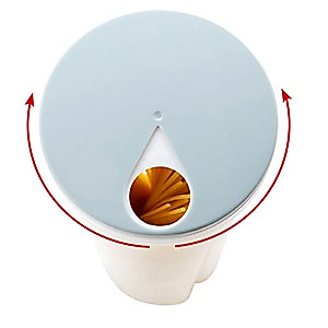 Eioflia Pasta Container Plastic Cereal Storage Dry Food Dispenser Tank with Rotating Lid for Grain Noodles