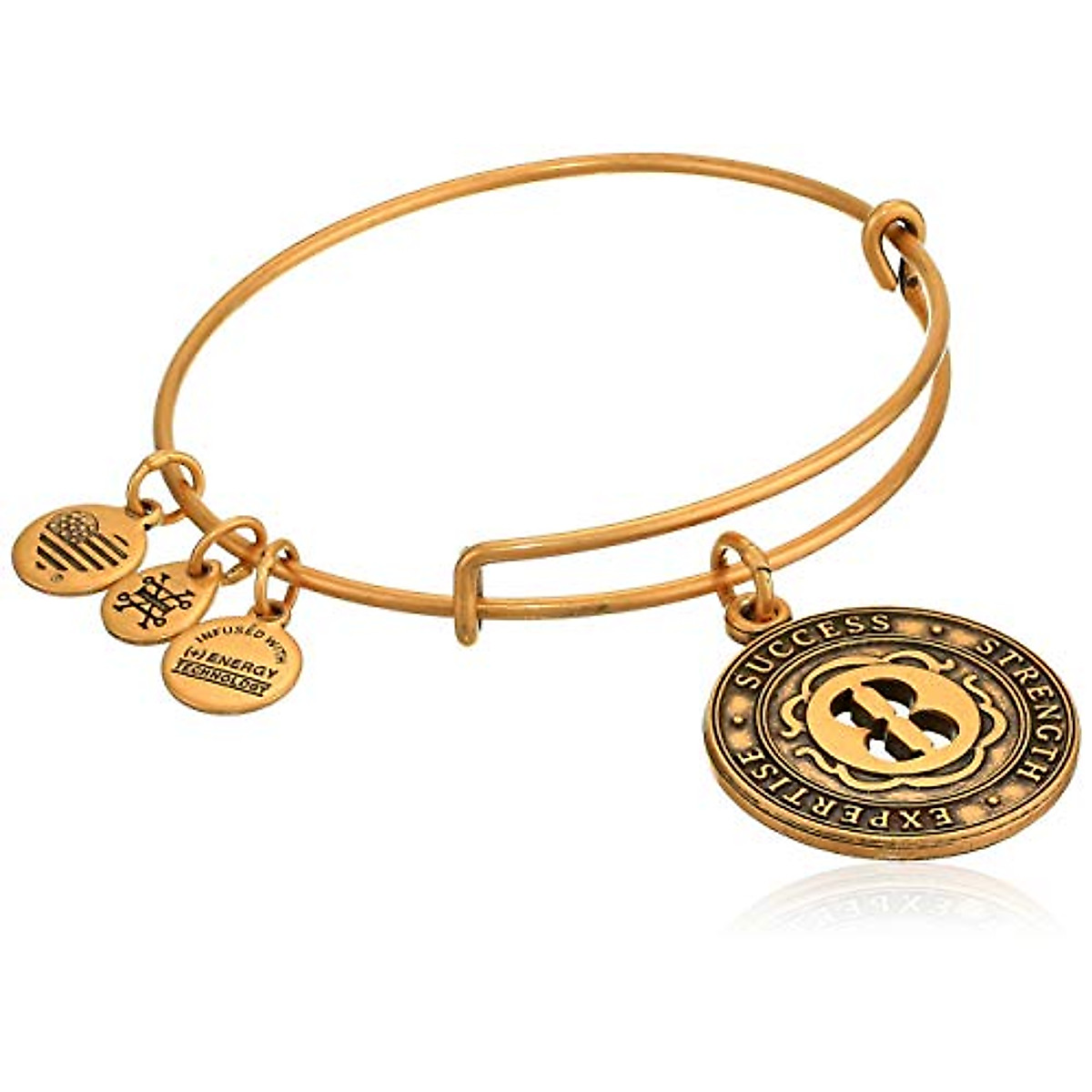 Alex And Ani Replenishment 19 Women's Numerology Number Eight, Charm Bangle, Rafaelian Gold