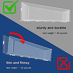 Durmmur 2-Pack Acrylic Clear Shower Shelves, Adhesive Bathroom Shower Caddy Organizer, Transparent No Drilling Wall Floating Shelves for Storage & Display