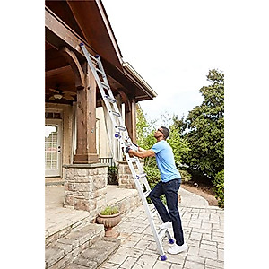 COSCO 18ft Reach Height Aluminum Multi-Position Ladder ,300 lb. Load Capacity Type IA Duty Rating