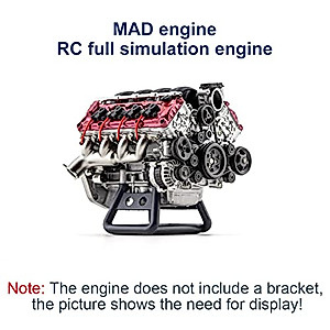 ENGINEDIY MAD RC Simulation Dynamic V8 Engine Model Kit That Works for Kids and Adults, DIY Assembly Educational Science Engine Set for RC Model Car