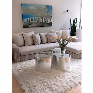 Stylish Super Thick Flokati Rugs. Long 3.5” Organic Wool Pile. Shaggy Natural Wool Area Rug. (3' x 5')
