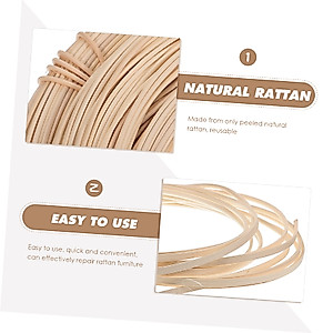 EXQUIMEUBLE 1 Roll Rattan Weave Material DIY Kits Rattan Furniture Woven Baskets Craft Rattan Cane Chair Cane for DIY Furniture Repair Kit Rattan Furniture Weaving Material DIY Rattan Crafts