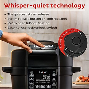 Instant Pot Duo Crisp Ultimate Lid, 13-in-1 Air Fryer and Pressure Cooker Combo, Sauté, Slow Cook, Bake, Steam, Warm, Roast, Dehydrate, Sous Vide, & Proof, App With Over 800 Recipes, 6.5 Quart