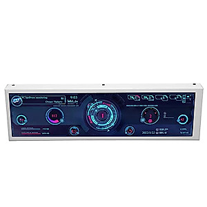 Computer Temp Monitor, 8.8in IPS 1920x480 60Hz PC Sensor Panel Display Multifunction for Desktop