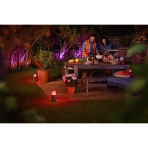 Philips Hue Calla White and Color Ambiance Outdoor Pathway Light Base Kit (1 Light, Power Supply and Mounting Kit), Works with Amazon Alexa, Apple Homekit and Google Assistant, Hue Bridge Required