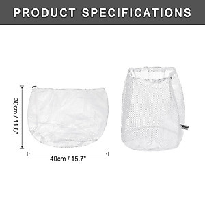 uxcell Mesh Laundry Bags, 11.8"x15.7" Baskets Mesh Bags with Drawstring Small Machine Washable Mesh Wash Bags for Travel, Laundry