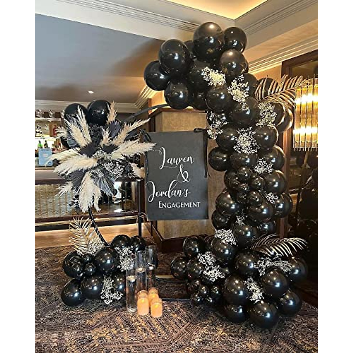 100PCS Black Balloons, 12 Inches Latex Party Balloons Matte Black Balloons, Black Balloon Garland for Birthday Party Decorations, Wedding, Graduation, Baby Shower, New Year Decor