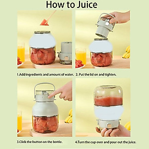 Juicing Bottle - 1000ml Multi-Purpose Large Capacity Juicing Bottle, Portable Blender Juicer Machines, Personal Blender Cup for Shakes and Smoothies with USB Rechargeable Juice Cup (Purple)