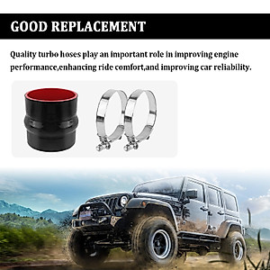 4"ID Turbo Hose with Hose Clamps Stainless Steel,Durable 4-ply Silicone Pipe Fit for Turbo Intercooler Pipe Intake Piping of Most Car Truck SUV,Must Have Car Accessories