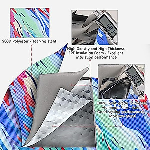 Gloppie Small Lunch Bag Insulated Lunch Box Mini Lunchbox Portable Lunch Cooler Bag Adult Lunch Pail Petty Food Containers Reusable Snack Bag Loncheras Para Hombres Camouflage Watercolor