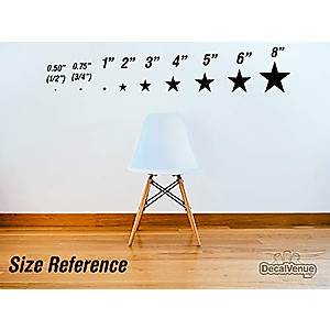 (2 inch) Set of 100 White Stars Vinyl Wall Decals Stickers - Removable Adhesive Safe on Smooth or Textured Walls Bathroom Kids Room Nursery Decor
