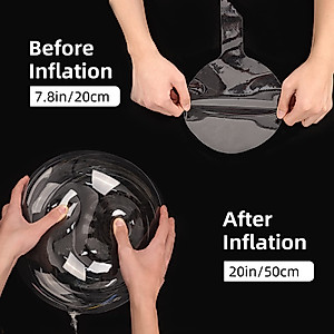 RUBFAC Bobo Balloons 25pcs, 20 Inches Bubble Balloons Clear Bobo Balloons, Large Transparent Balloon for Stuffing Wedding Birthday Party Decorations