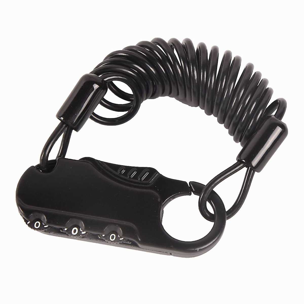 Doppy Helmet Lock Helmet Bike/Motorcycle Lock Cable Anti-Theft Bicycle Locks Combination Lock Cycling Cable Lock(Black)