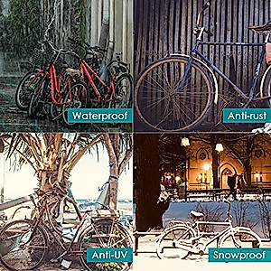 Favoto Bike Cover Waterproof Outdoor - Bicycle Cover Thicken Oxford 29 Inch Windproof Snow Rustproof with Lock Hole Storage Bag for Mountain Road Bike City Bike Beach Cruiser Bike, Black