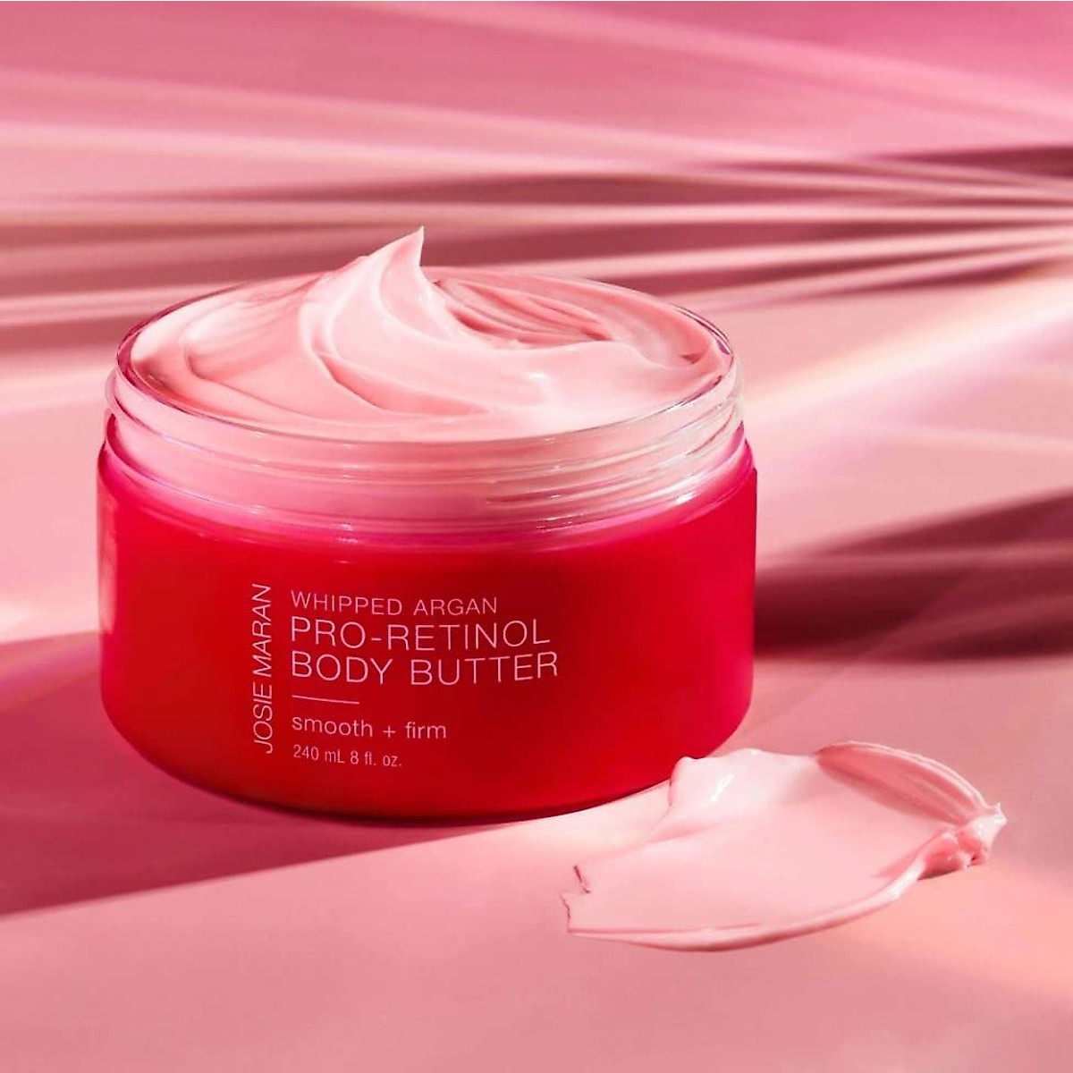 Josie Maran Pro Retinol Argan Oil Body Butter (8oz Unscented) - Vitamin E Skincare Lotion - Hydrating Face Care Cream - Pure Organic Scar Moisturizer Treatment - Natural Stretch Mark Remover Serum