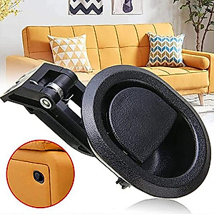 Podoy Recliner Pull Handle Compatible with Ashley Lazy Boy and Most Recliner Sofa Brand, Recliner Replacement Parts with Pull Handle and Release Cable Aluminum