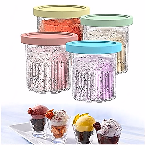 REMYS Creami Pints, for Creami Ninja Ice Cream,24 OZ Ice Cream Pints Cup Reusable,Leaf-Proof for NC500 NC501 Series Ice Cream Maker