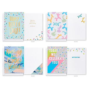 American Greetings Deluxe Birthday Card Assortment, Bright & Cheerful (40-Count)