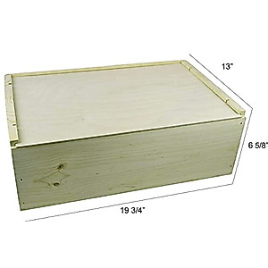 Twelve Bottle Wine Box with Slide Top