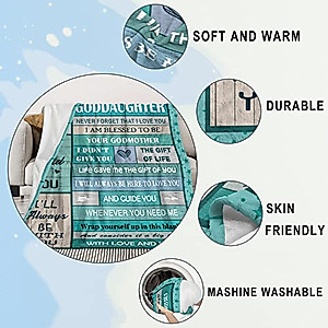 Goddaughter Gifts from Godmother, to My Goddaughter Gifts, Valentines Day Goddaughter Gifts, Gifts for Goddaughter, Best Gifts for Goddaughter, Unique Goddaughter Birthday Gifts Ideas Blanket 50"x60"