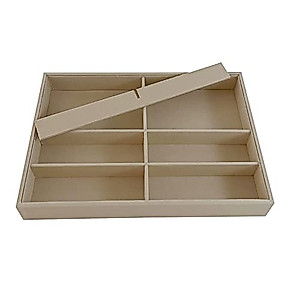 Large Beige Premium Quality Velvet Glasses Box Tray Stackable Practical Trade Show Home Use Jewelry Display Organizer