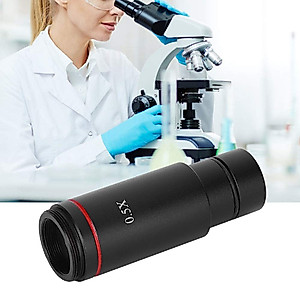 Microscope Camera Adapter Lens, Microscope Accessory 0.5X Microscope Adapter Lens Practical Wellmade Clearly for Electronic Eyepiece CCD Camera Instrumentation