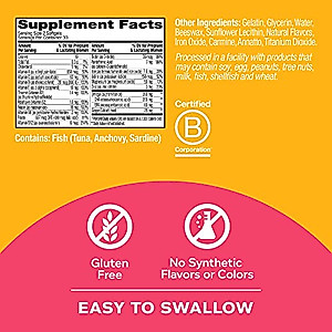 OLLY Ultra Strength Prenatal Multivitamin Softgels, Supports Healthy Growth, Brain Development, Iron, Folic Acid, DHA, Vitamins C, E, 30 Day Supply-60 Count (Packaging May Vary)