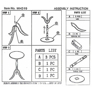 Frenchi Furniture Table, Mahogany, 17.93 in x 18.72 in x 3.35 in