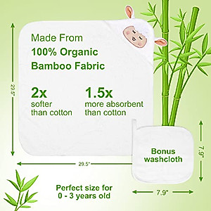 My First Noahs Ark 7 pcs Baptism Gift Set, Dedication, Christening and Baptism Gifts for Girl and Newborn Baby, Includes Bamboo Washcloth and Hooded Towel, Baby Bath Book, 3 Bath Toys and Gift Bag