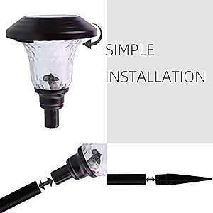 AOBON Solar Lights Outdoor Garden,4 Pack Solar Pathway Lights Outdoor,Solar Lights Outdoor Waterproof for Garden, Landscape, Path, Yard, Patio, Driveway, Walkway.Cool White