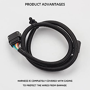Dasbecan Tailgate Backup Camera Wiring Harness Compatible with 2013-2016 Ford F250 F350 F450 F550 Super Duty Replaces# DC3Z-14A412-A FC3Z-14A412-A