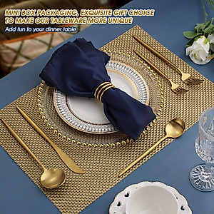 Matte Gold Silverware Set,BEGEEL 20-Piece Stainless Steel Flatware Set for 4, Satin Finish Tableware Cutlery Set,Premium Utensil Set,Utensil Sets for Kitchen Home and Restaurant,Dishwasher Safe