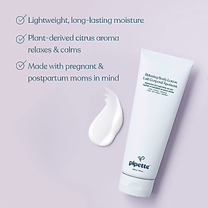 Pipette Relaxing Body Lotion - Plant-derived Moisturizing Squalane, Aromatherapeutic Citrus & Geranium, Ideal Pregnant Mom Gifts or Pregnancy Must Haves, 8 fl oz