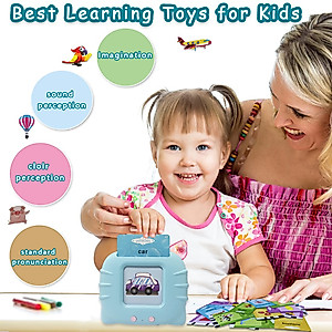 BAOXUE Toddler Learning Toys for 1 2 3 4 Year Old Girls Boys,Educational Toys for Toddlers Ages 2-4,Talking Flash Cards with 224 Sight Word,Speech Therapy Autism Toys Birthday Gift for Kids 1-3 (A)