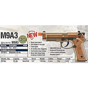 Umarex Beretta M9A3 Blowback Full Auto 6mm BB Pistol Airsoft Gun