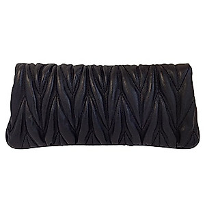 JNB Wrinkled PU Clutch bag, Black