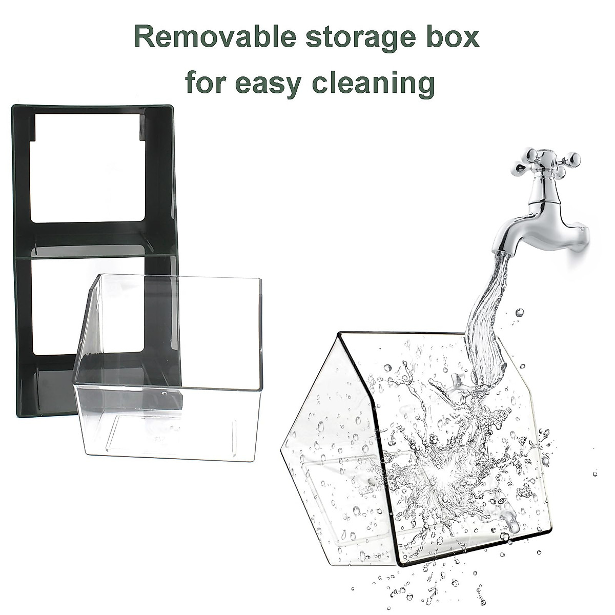 Bokelai Coffee Pod Storage with 2 Large Capacity Basket K Cup Holder Countertop Organizer for Creamer Keuring Espresso Capsule Plastic Tea Bag Organizer Green/Clear