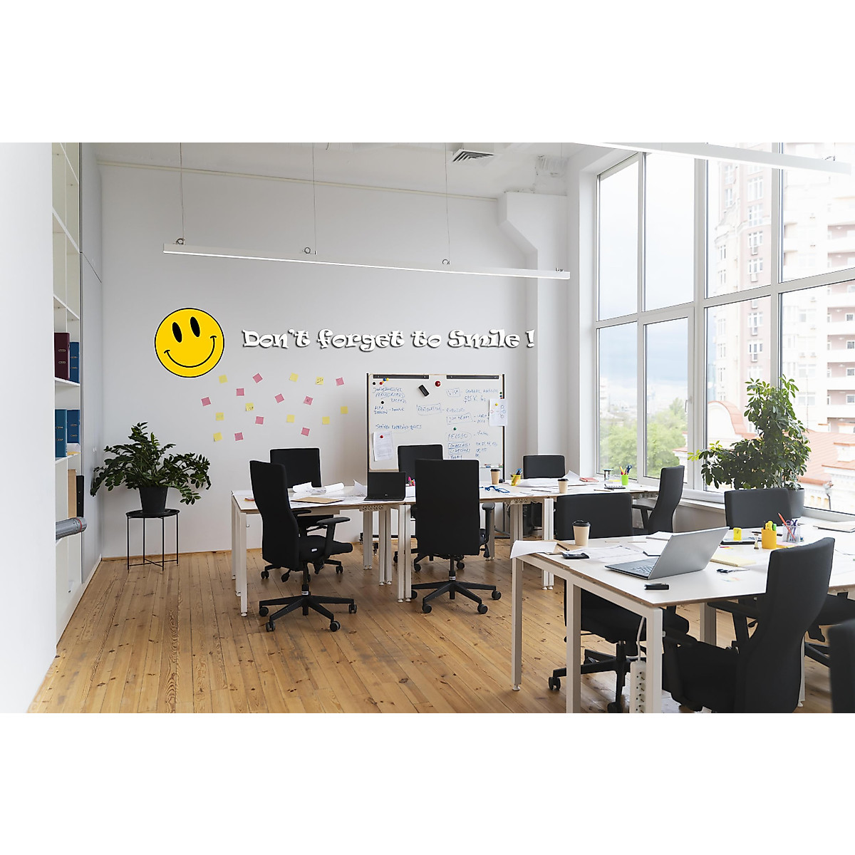 12" Smiley Face Murals Wall Decal Sticker Vinyl Smile Wall Decals Removable Peel and Stick Wall Stickers for Interior Car Window Laptop Luggage Baggage